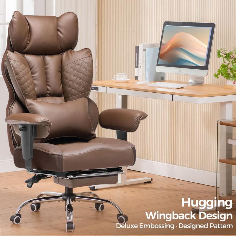 【FathersDayGift】GTPLAYER Big and Tall Office Chair with Pocket Spring ...