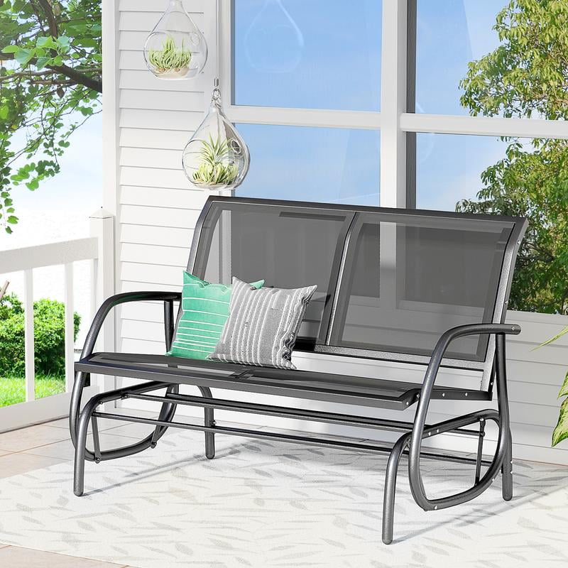 【FathersDayGift】Outsunny 2/3 Person Outdoor Glider Bench, Patio Double ...