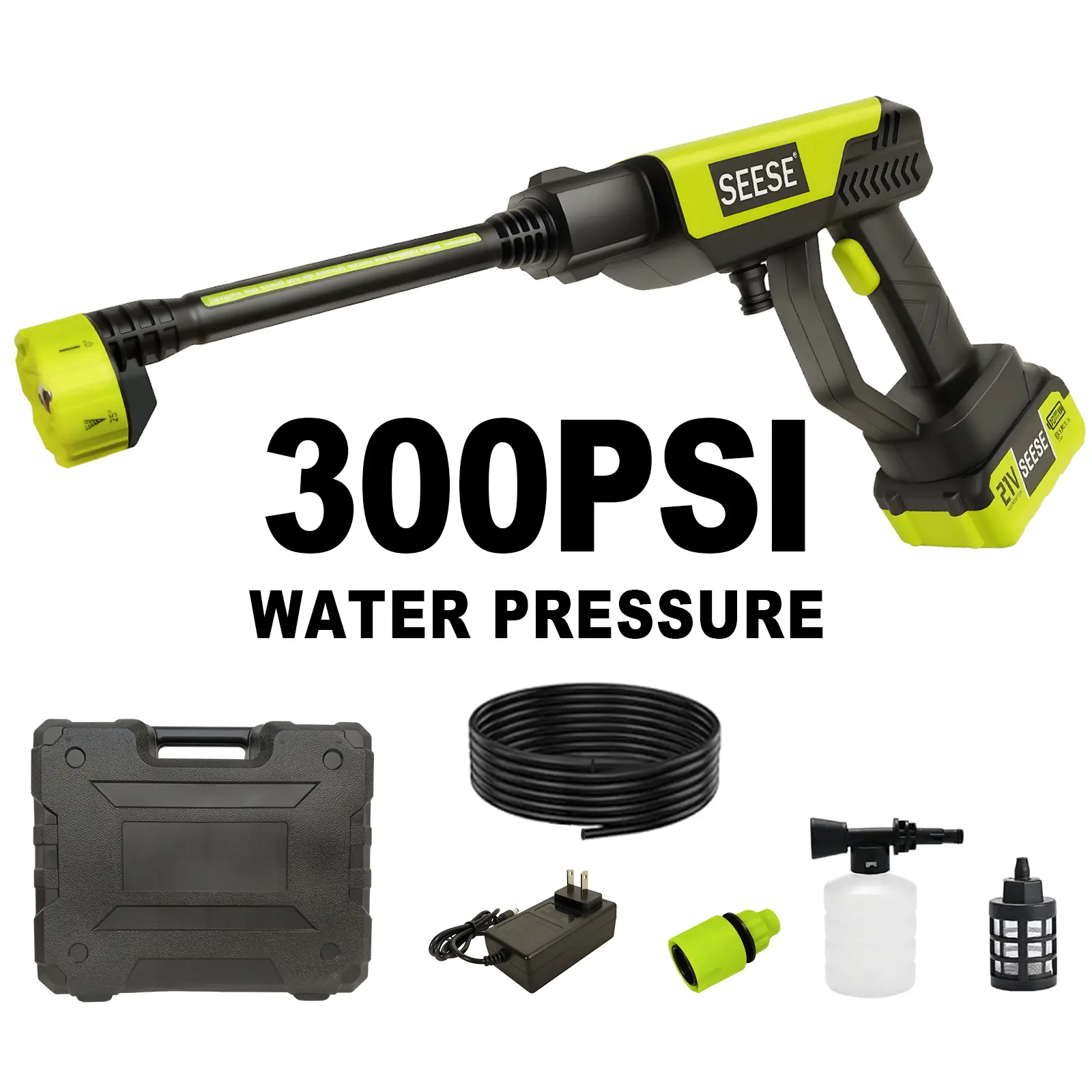 【FathersDayGift】SEESE Cordless Pressure Washer and Single Port Charger ...