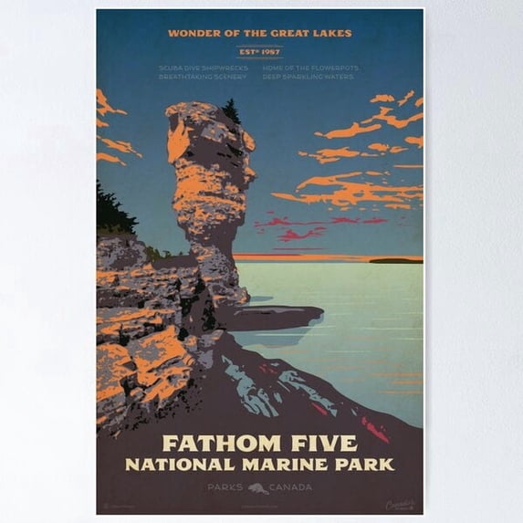 Fathom Five National Park Poster Poster , Poster Print Only - Walmart.com