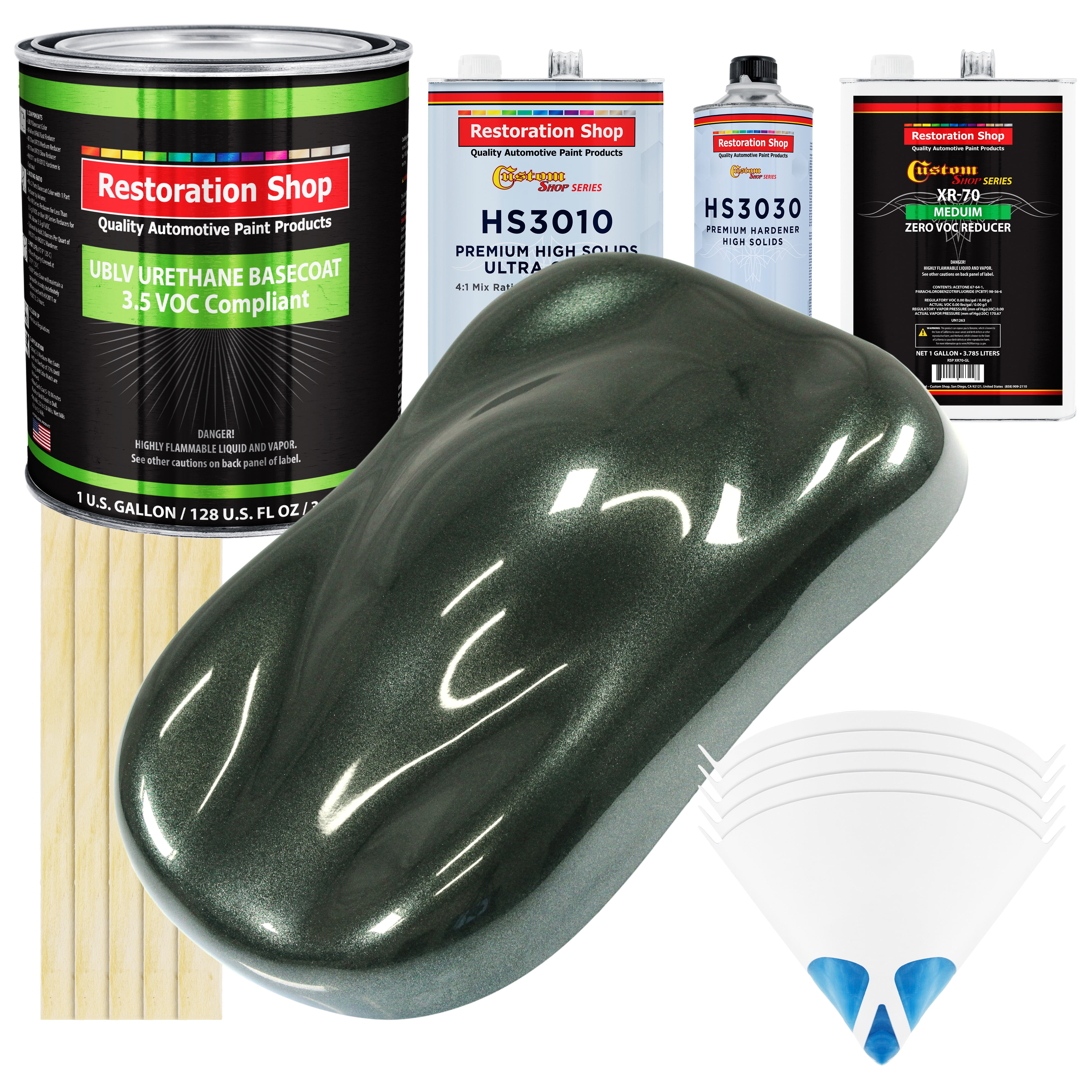 Fathom Green Firemist Premium Gallon Kit Low VOC URETHANE BASECOAT Car ...