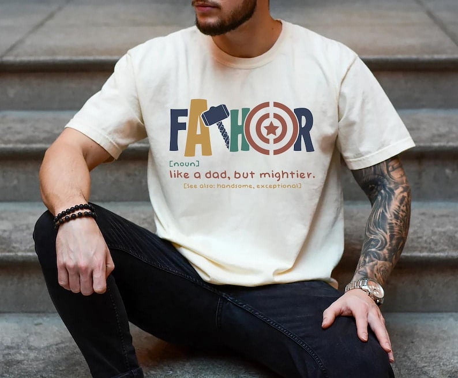 Fathor Definition T-Shirt, Father’s Day Mighty Dad Gift, Dad Men's ...