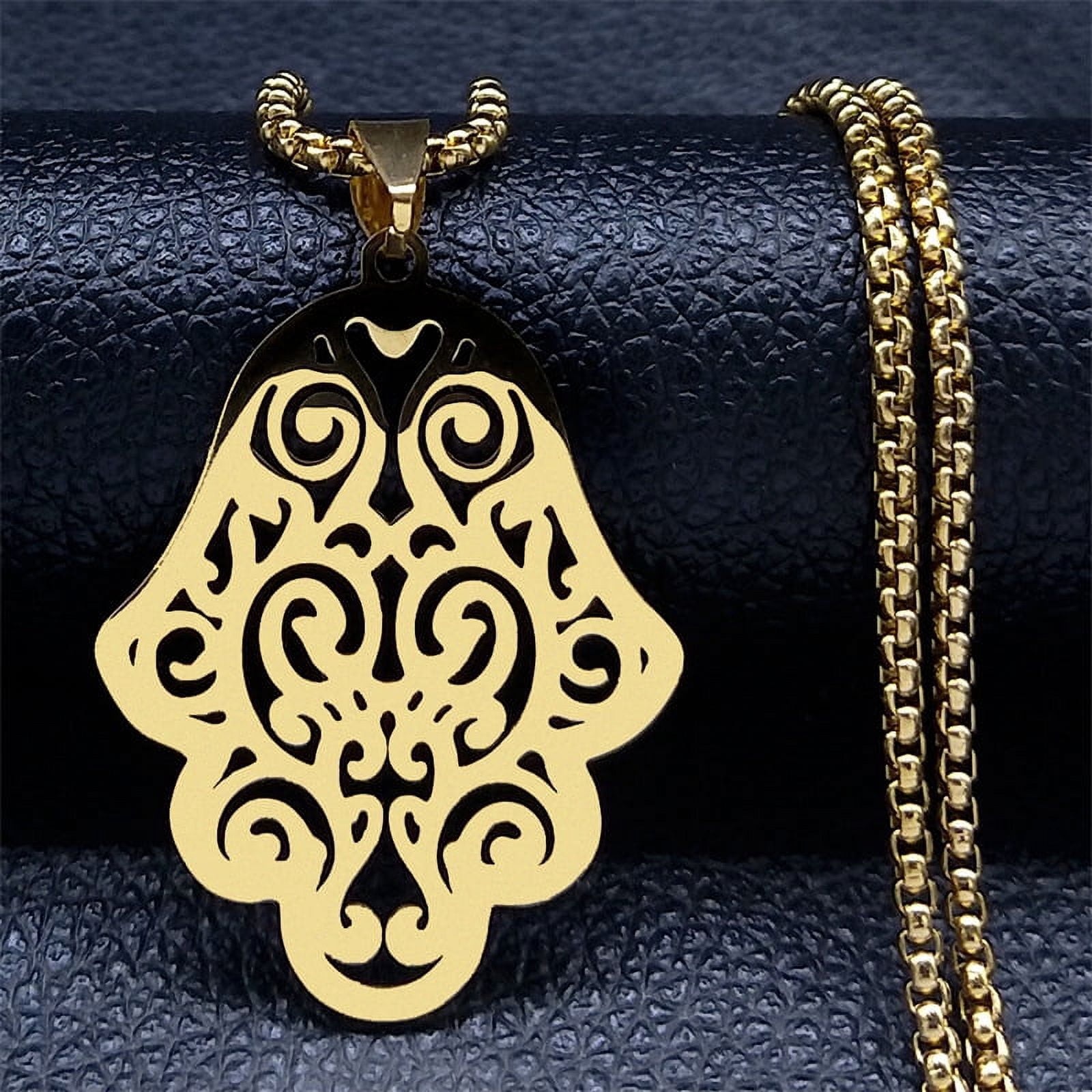 Fatima Hand Charm 14K Yellow Gold Necklace for Women/Men Golden Color ...