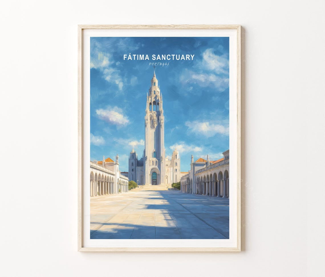 Fatima Sanctuary Portugal Sacred Basilica Pilgrimage Wall Art, Unframed ...