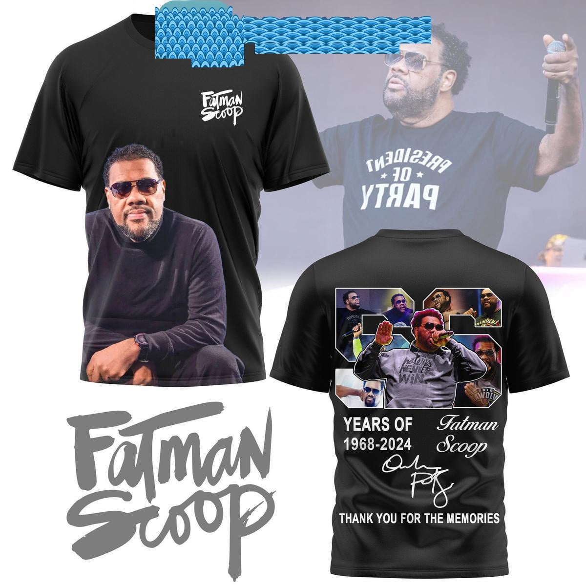 Fatman Scoop 56 Year Of The Memories 1968-2024 Hoodie T-Shirt - Walmart.com