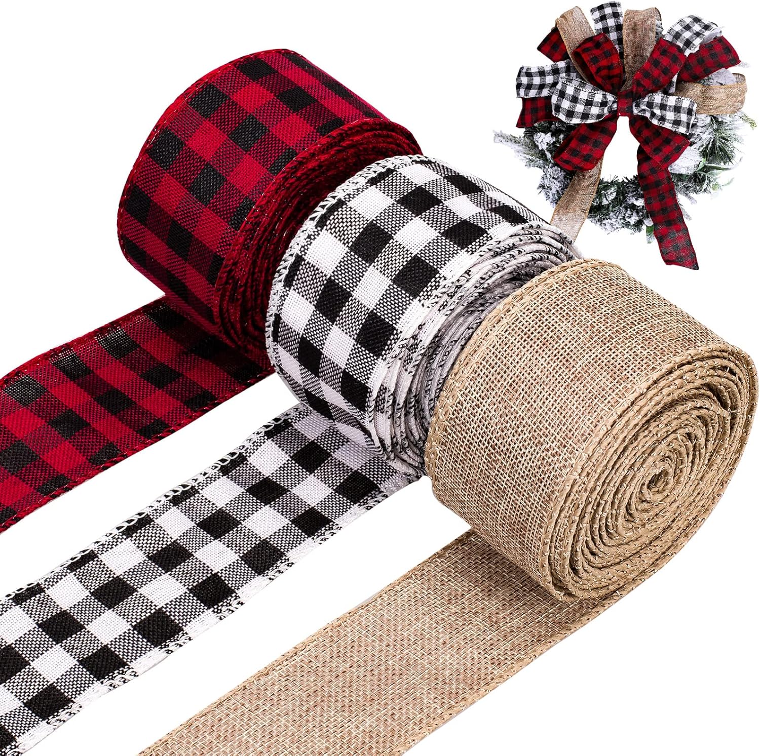 Fattazi Clearance! 1 Rolls Wired Edge Ribbons, 10 Yards x 2 Inches ...