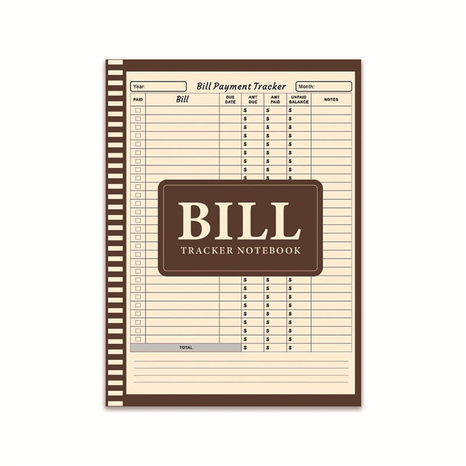 Fattazi Bill Notebook – Monthly Bill Payment Tracker, Budget Finance ...