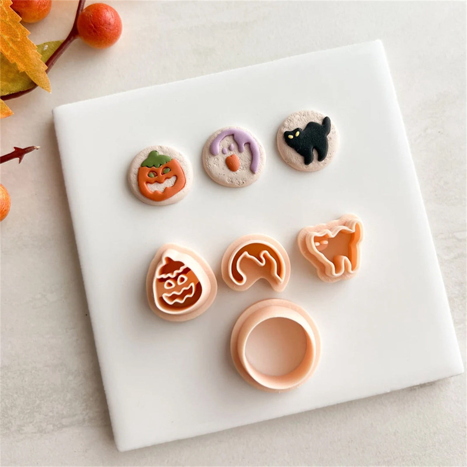 Fattazi Halloween Cookie Clay Grinding Tool Plastic Cookie Baking Tools ...