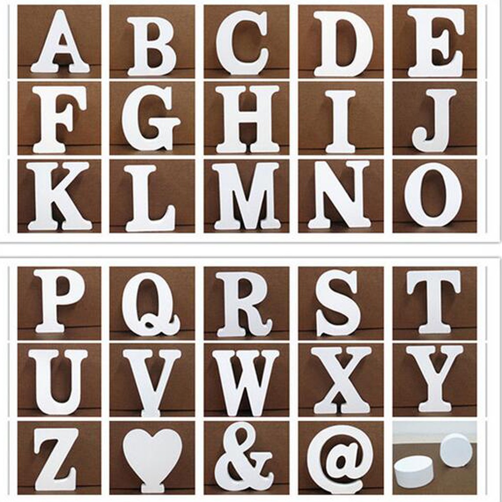 Fattazi Wooden Log Alphabet Letters - Rustic DIY Wooden Letters for ...
