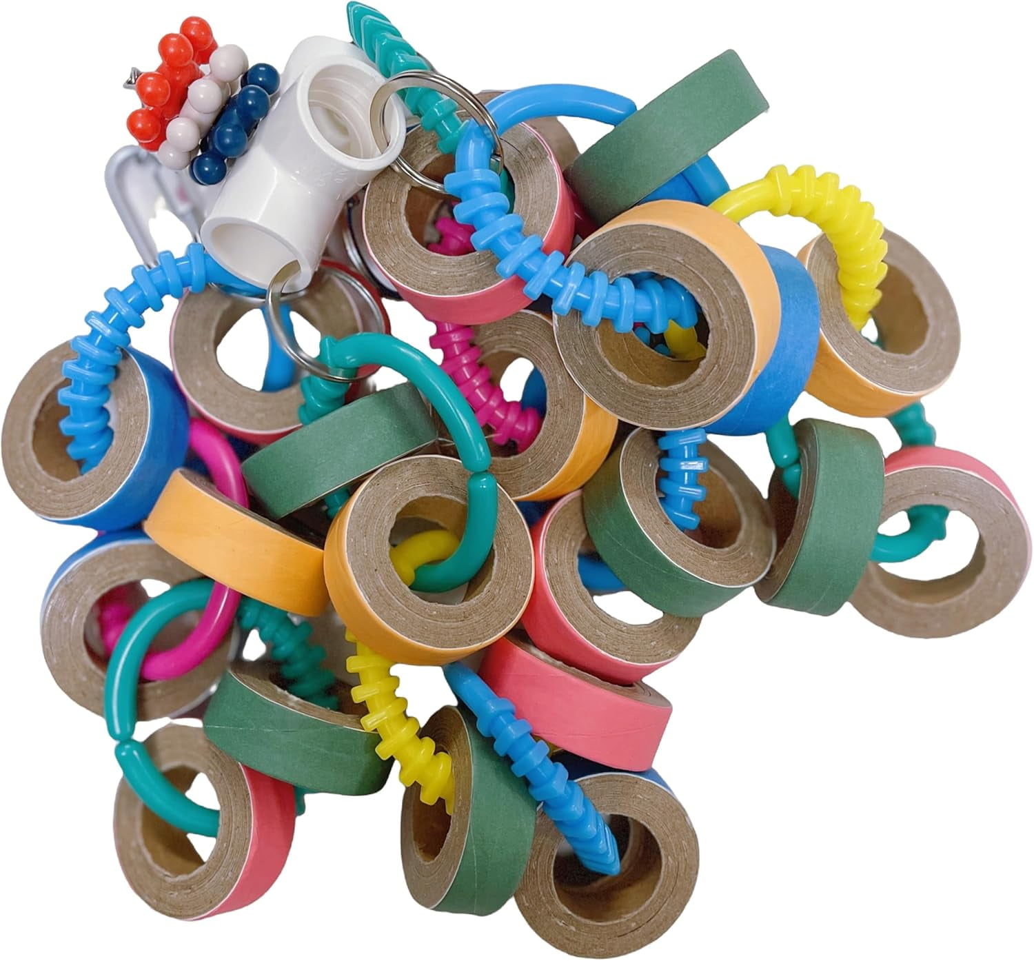 Fatty Bagel Cascade Bird Toys for Parrots Durable Cardboard Chewing ...