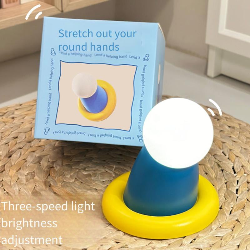 Fatty Blue stretched out his hand night light desktop atmosphere light ...