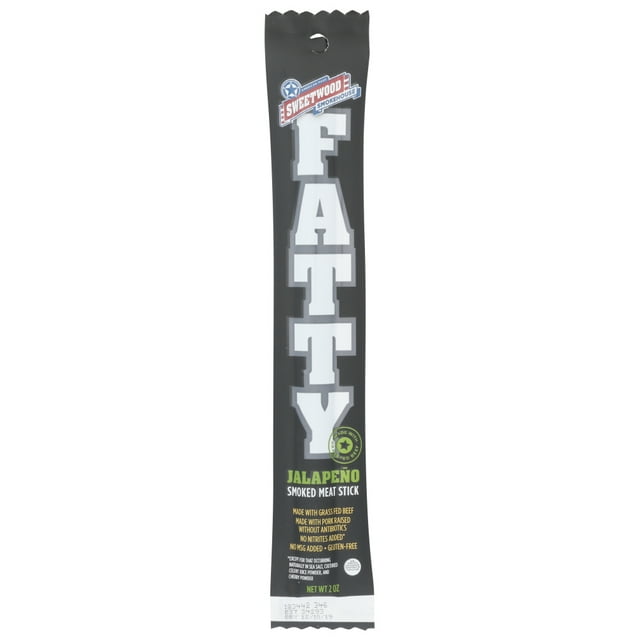 Fatty Meat Stick, Jalapeno, Gluten Free, 2 oz., Sweetwood Cattle Co ...