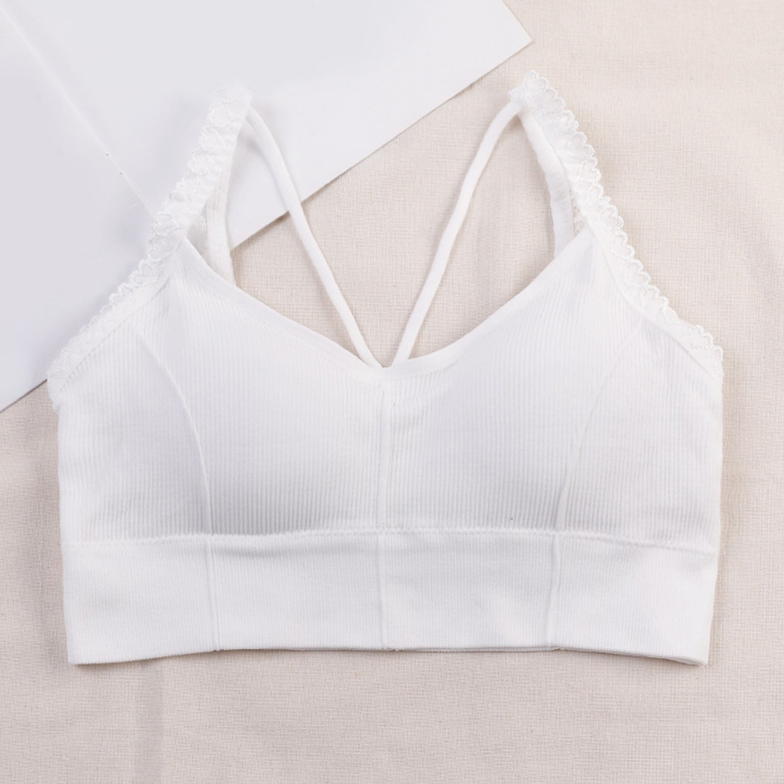 Fatuov Bras for Women Push-Up Lace Underwear for Jogging Cross-Back ...