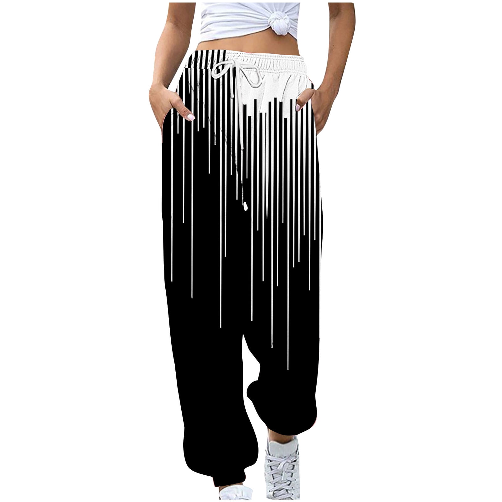 Fatuov Fleece Lined Sweatpants for Women High Waisted Soft Sweatpants ...