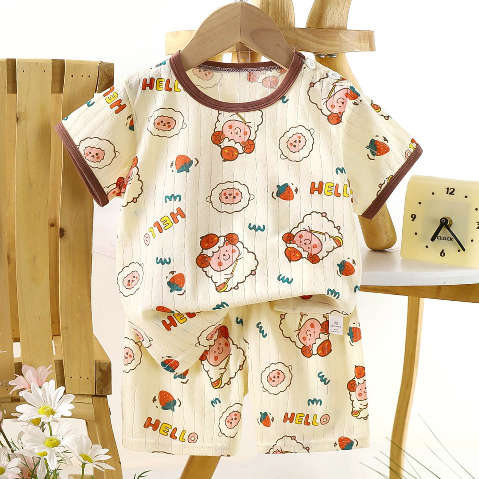 Fatuov Kids Summer Short Sleeve Outfits Casual Top and Shorts Set for ...