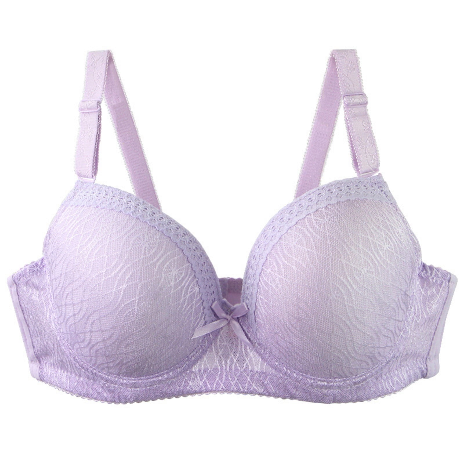Fatuov Lace Wire Bras for Women Solid Color Comfort T-Shirt Bra for ...