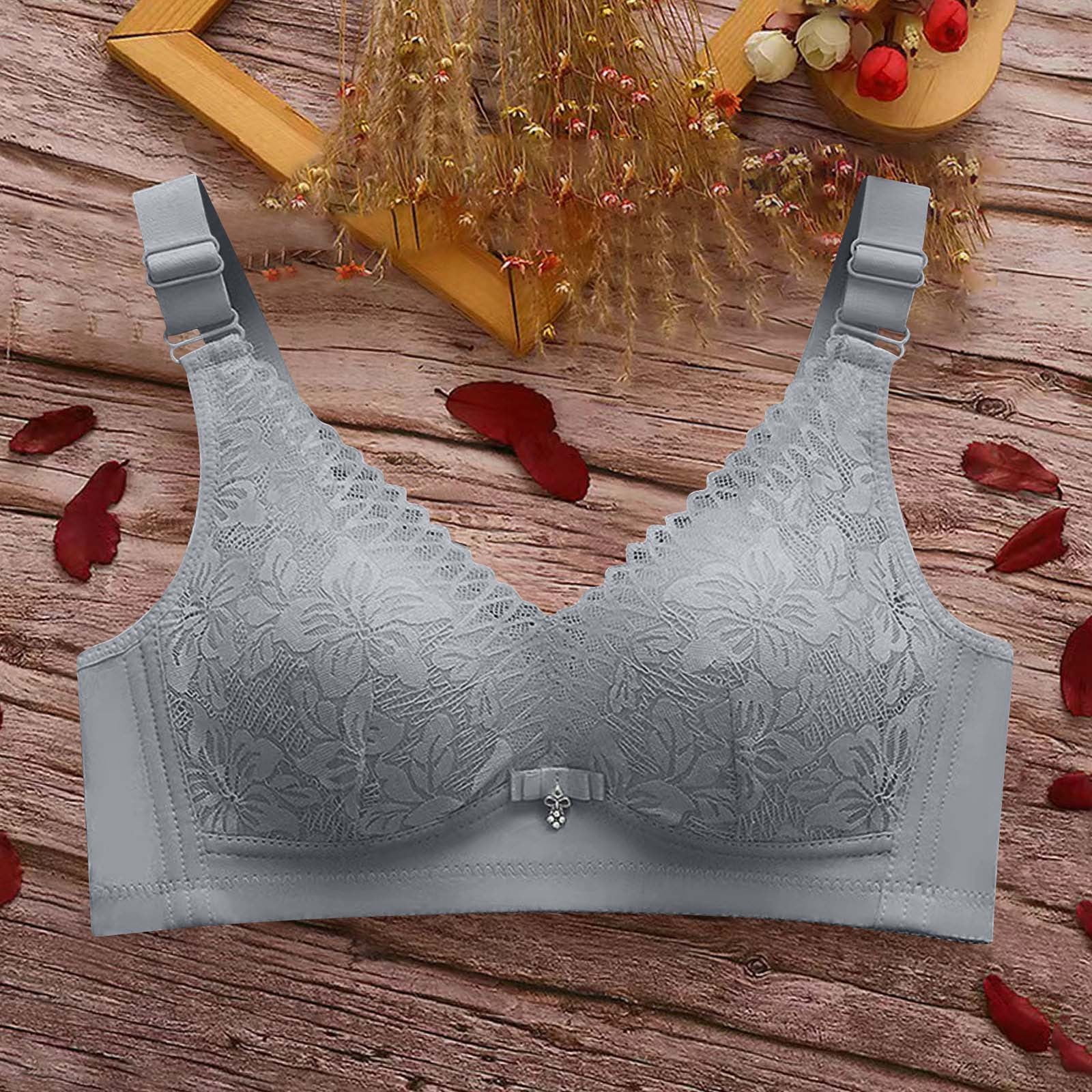 Fatuov Push Up Bras for Women Front Closure Adjustable Straps Full ...