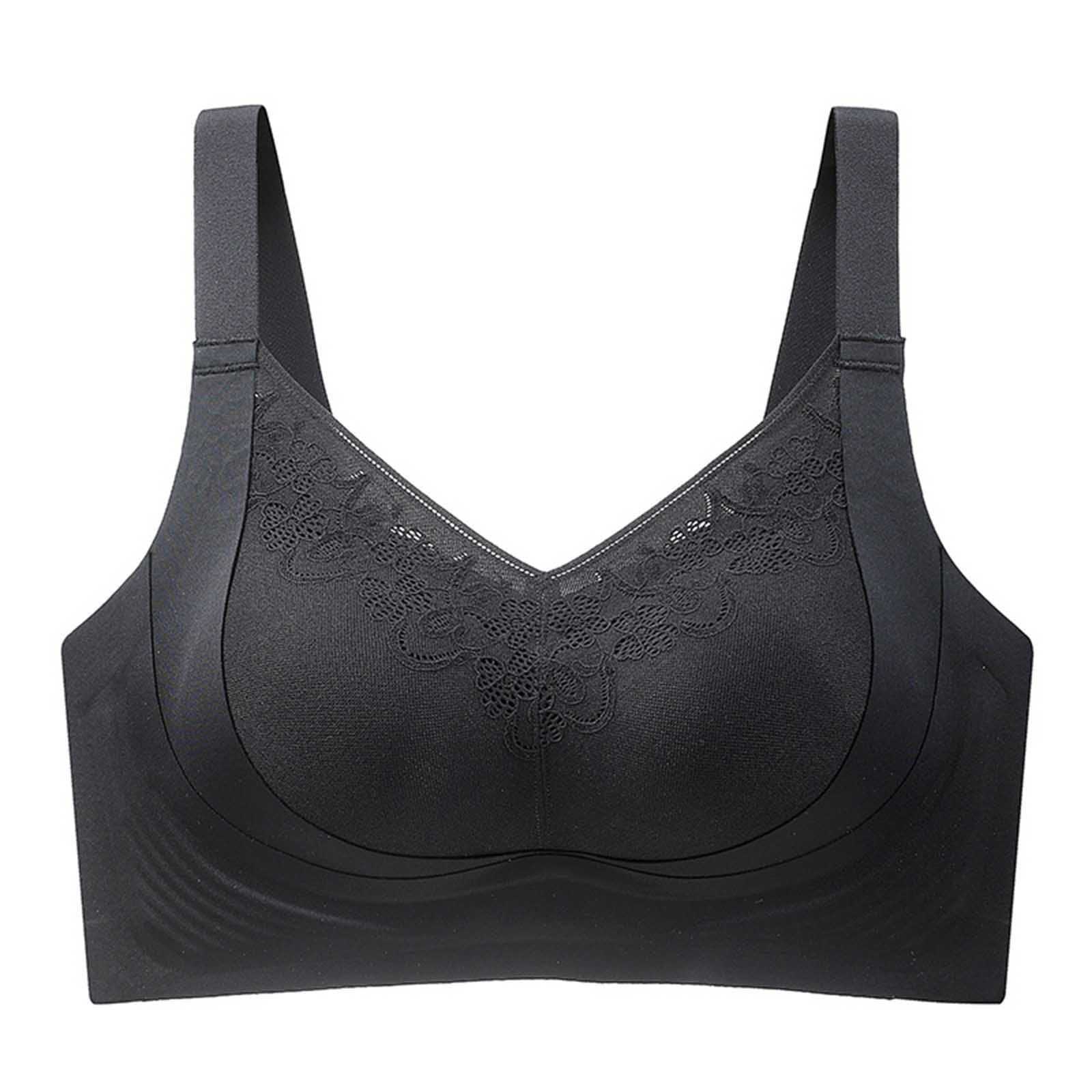 Fatuov Push Up Bras for Women Wireless Soft Lace Bras for Everyday ...