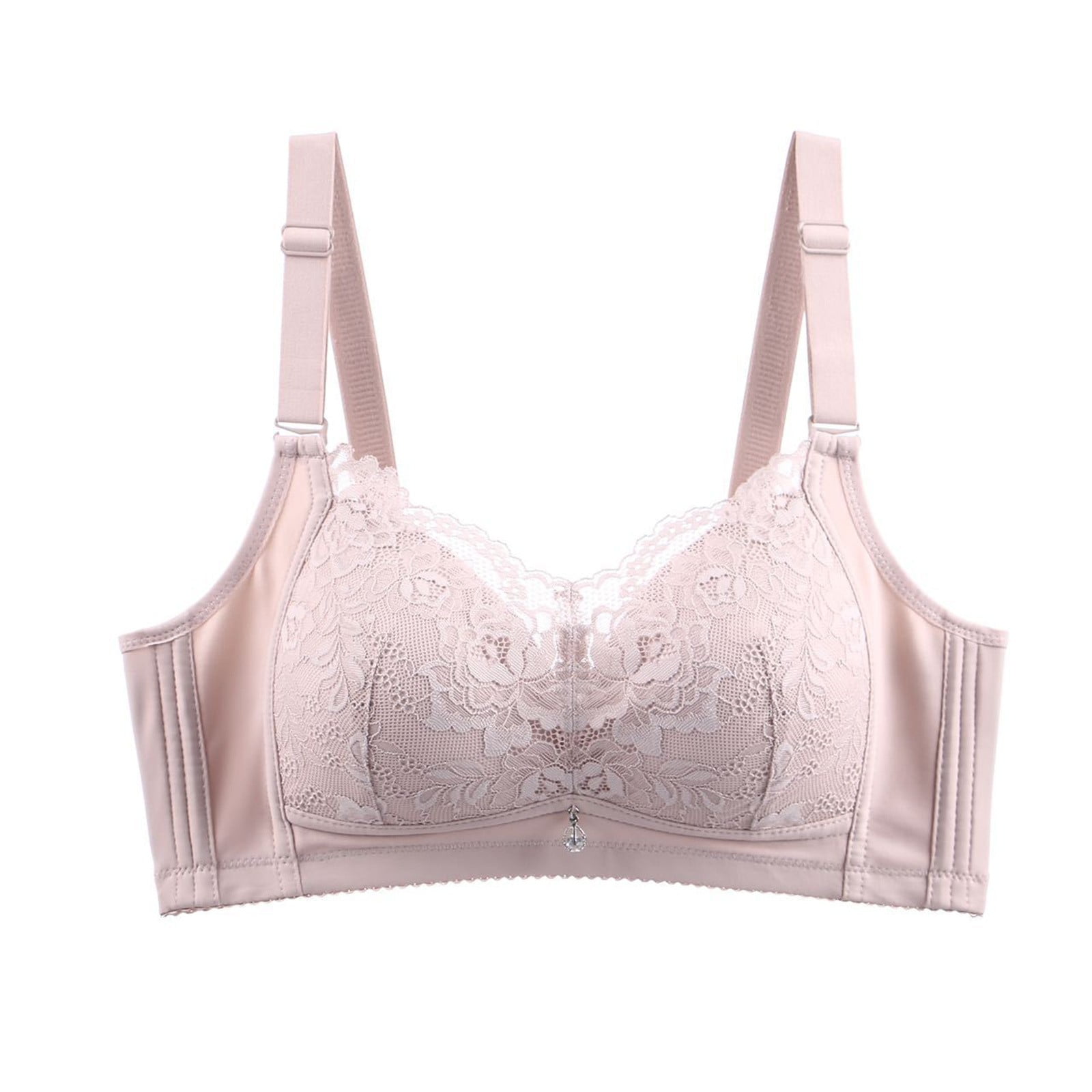 Fatuov Soft Cup Lace Bras for Women Push Up Wireless Fashion Everyday ...