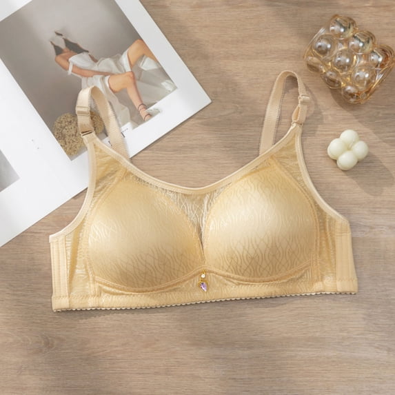 Fatuov Women's Full Coverage Lace Bras Push Up Comfortable Everyday ...