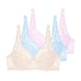 Fatuov Women's Lace Bra with Underwire Solid Color Full Coverage ...