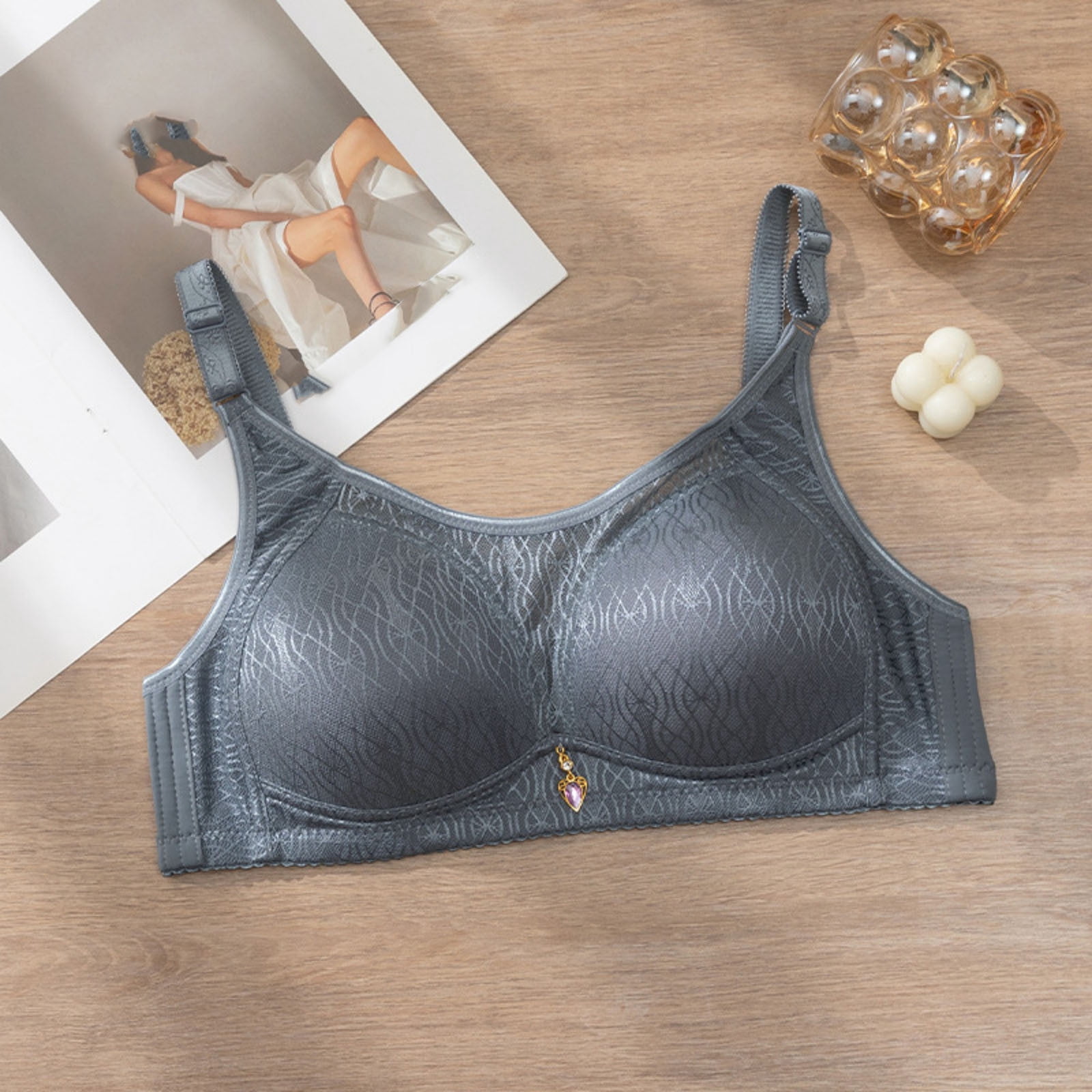 Fatuov Women's Lace T-Shirt Bras Push Up Full Coverage Soft Everyday ...