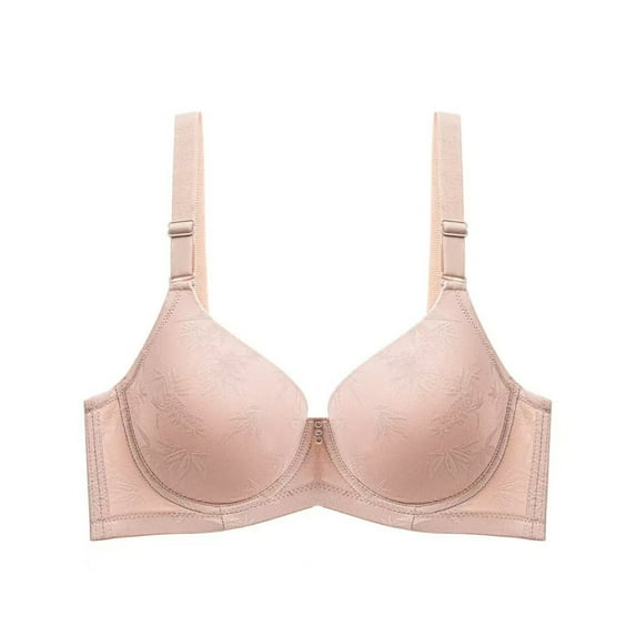 Fatuov Women's Push Up Wire Bra Full Coverage Solid Color Comfort Bra ...