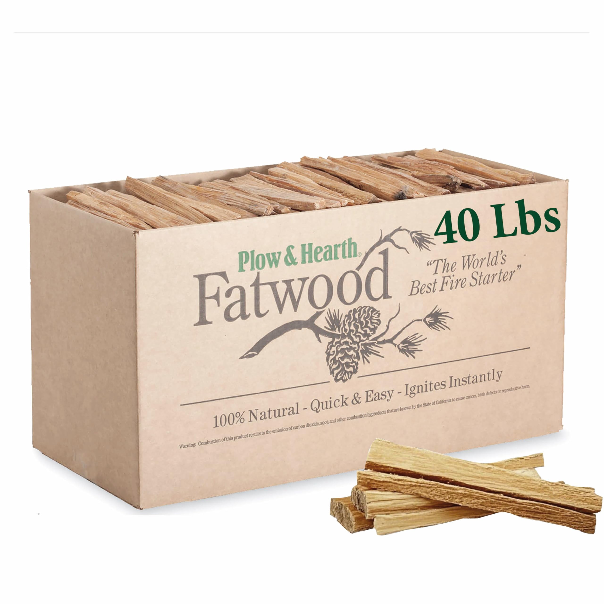 Fatwood Fire Starter Sticks 40 LBS, Organic Resin Rich Kindling for ...
