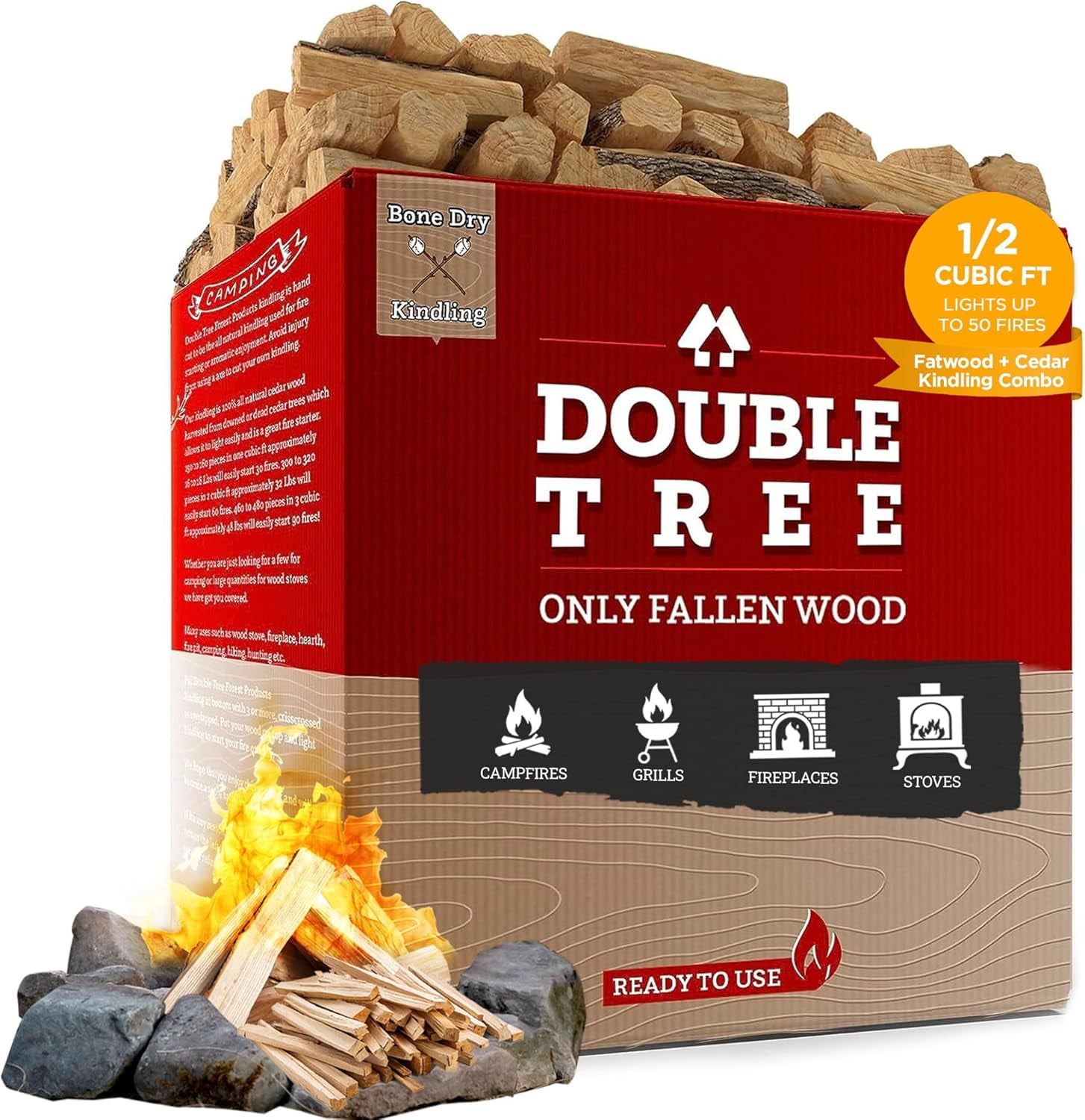 Fatwood & Incense Cedar Kindling Combo: Ideal for Wood Stoves ...