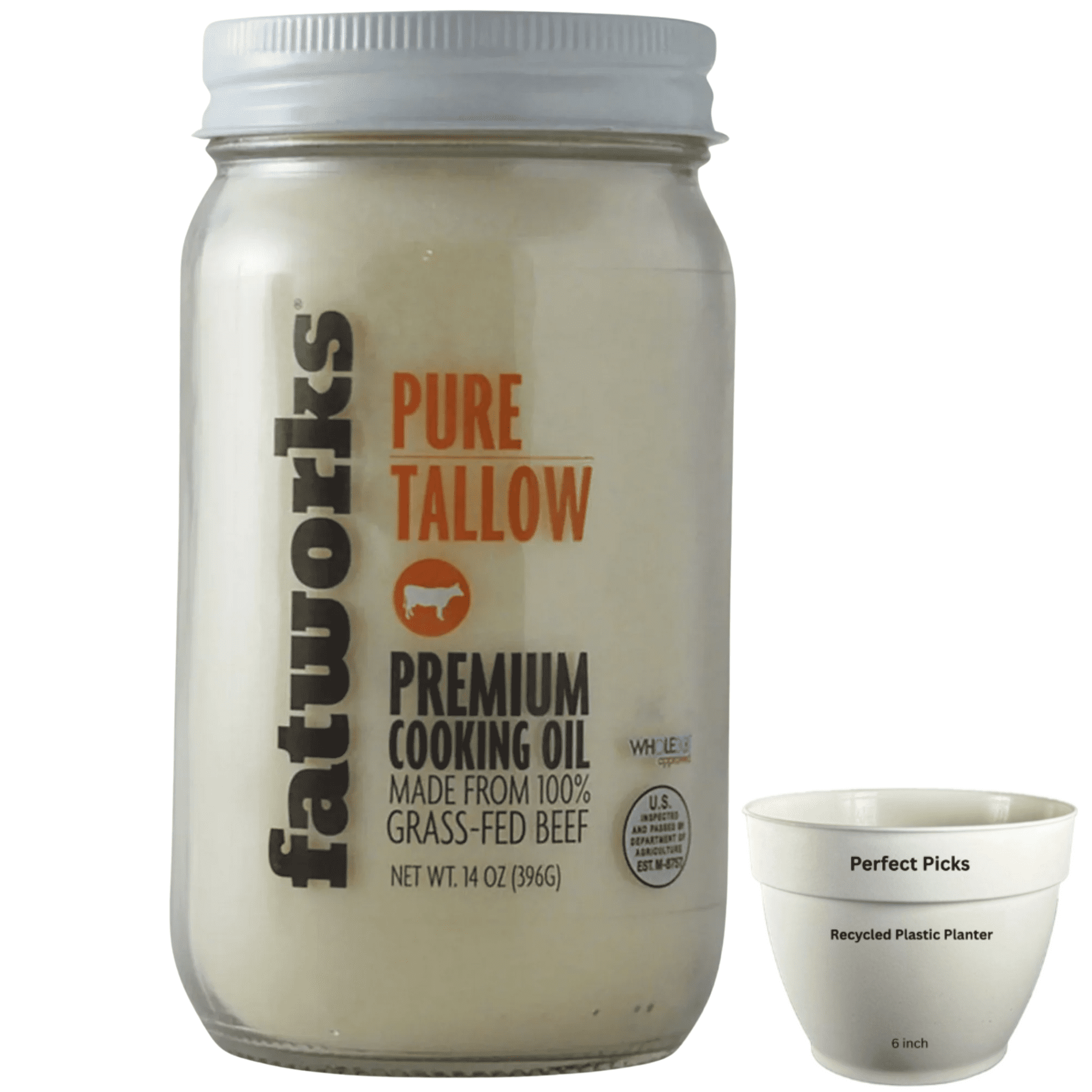 Fatworks Beef Tallow, Cooking Oil, 14 oz - Walmart.com