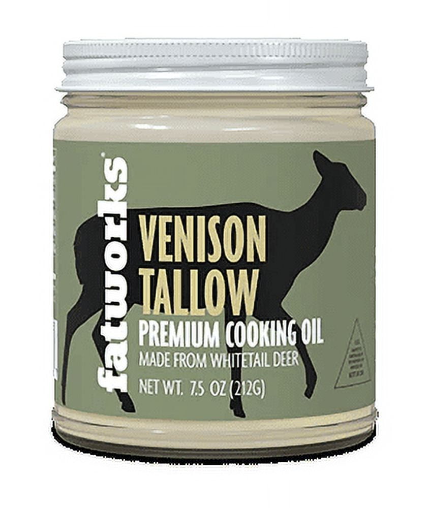 Fatworks Pasture Raised Venison Tallow (7.5oz jar) - Walmart.com