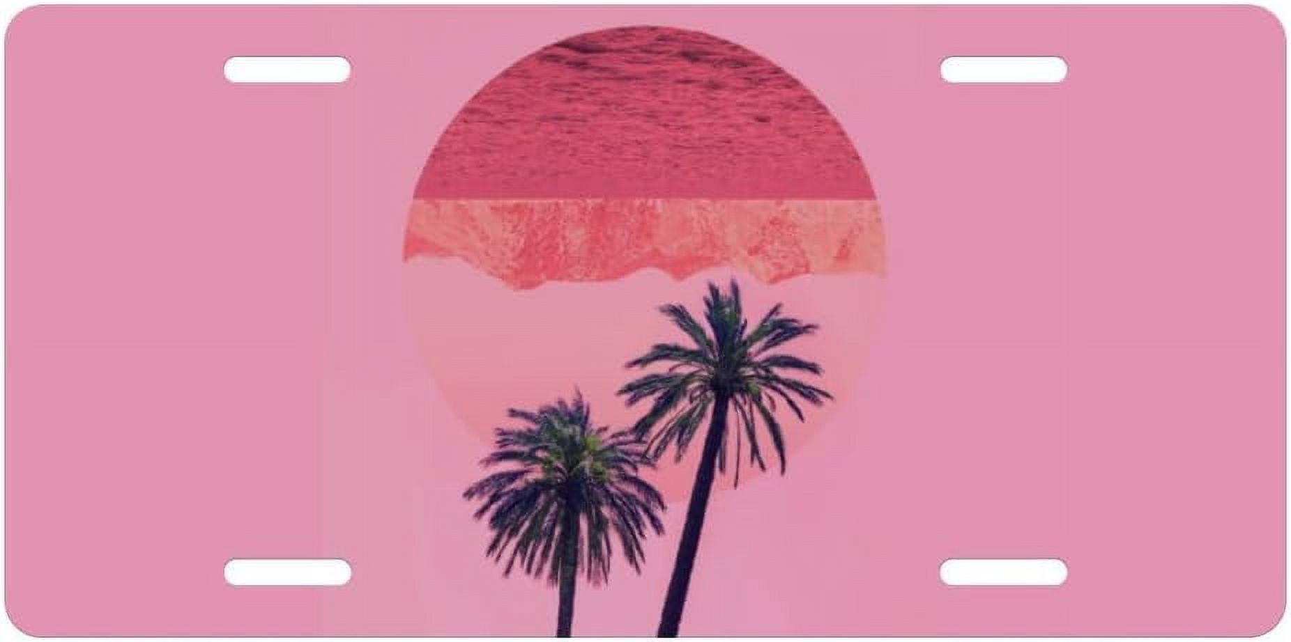 Faty-T 12x6 inch Palm Trees Sunset Decorative Car Front License Plate ...