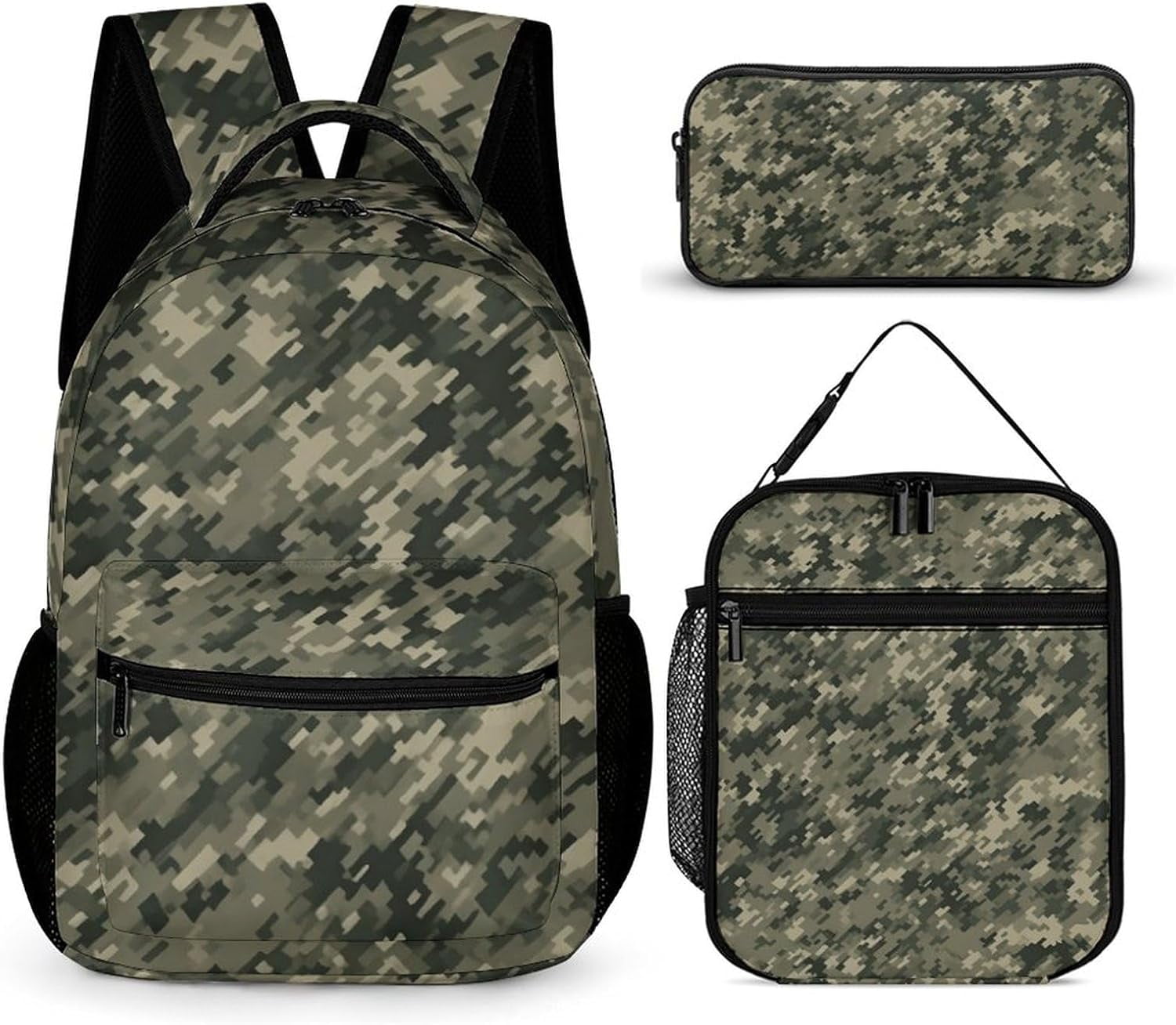 Faty-T 3-in-1 Backpack Combo Set, Military Woods Camouflage Print ...