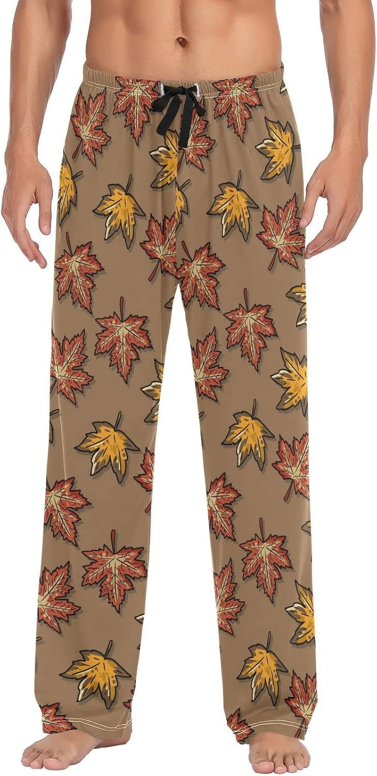 Faty-T Autumn Fall Tree Happy Thanksgiving Pajama Pants Mens Lounge ...