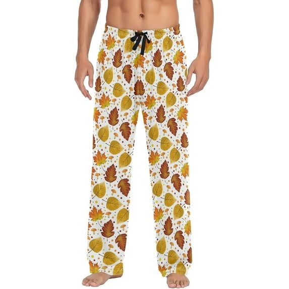 Faty-T Autumn Fall Tree Happy Thanksgiving Pajama Pants Mens Lounge ...