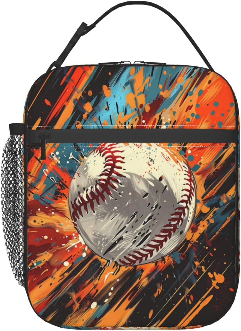 Faty-T Baseball Print Lunch Bag Insulated Lunch Box For Women Men ...