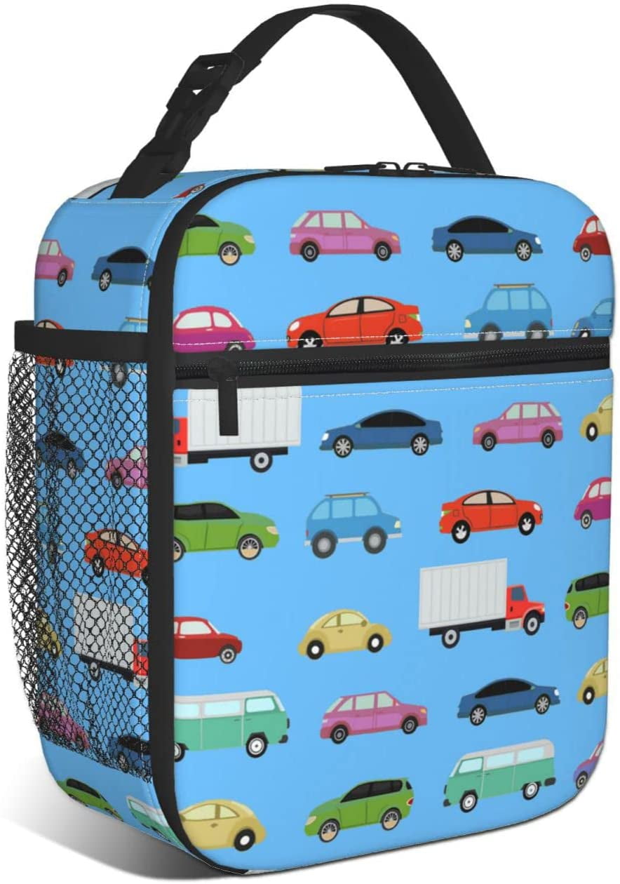 Faty-T Car Lunch Box Kids Boys Insulated Cooler Thermal Cute Lunch Bag ...