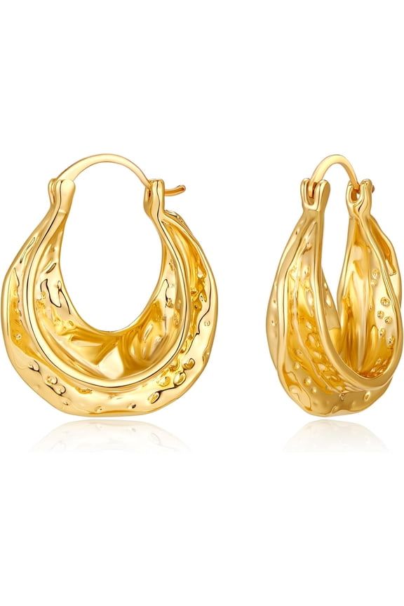 Hammered Gold Earrings