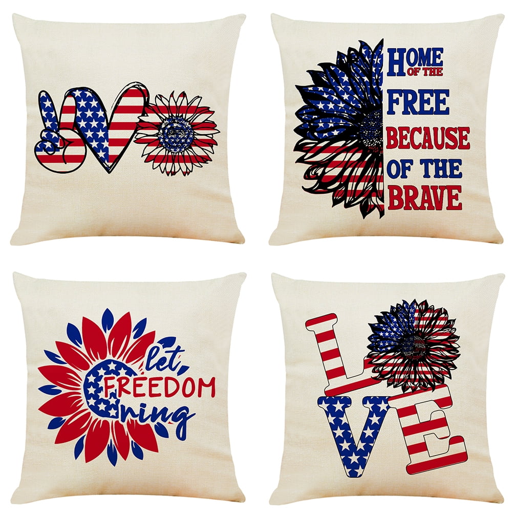Faty-T Home Free Because Of the Brave Pattern Throw Pillow Covers ...