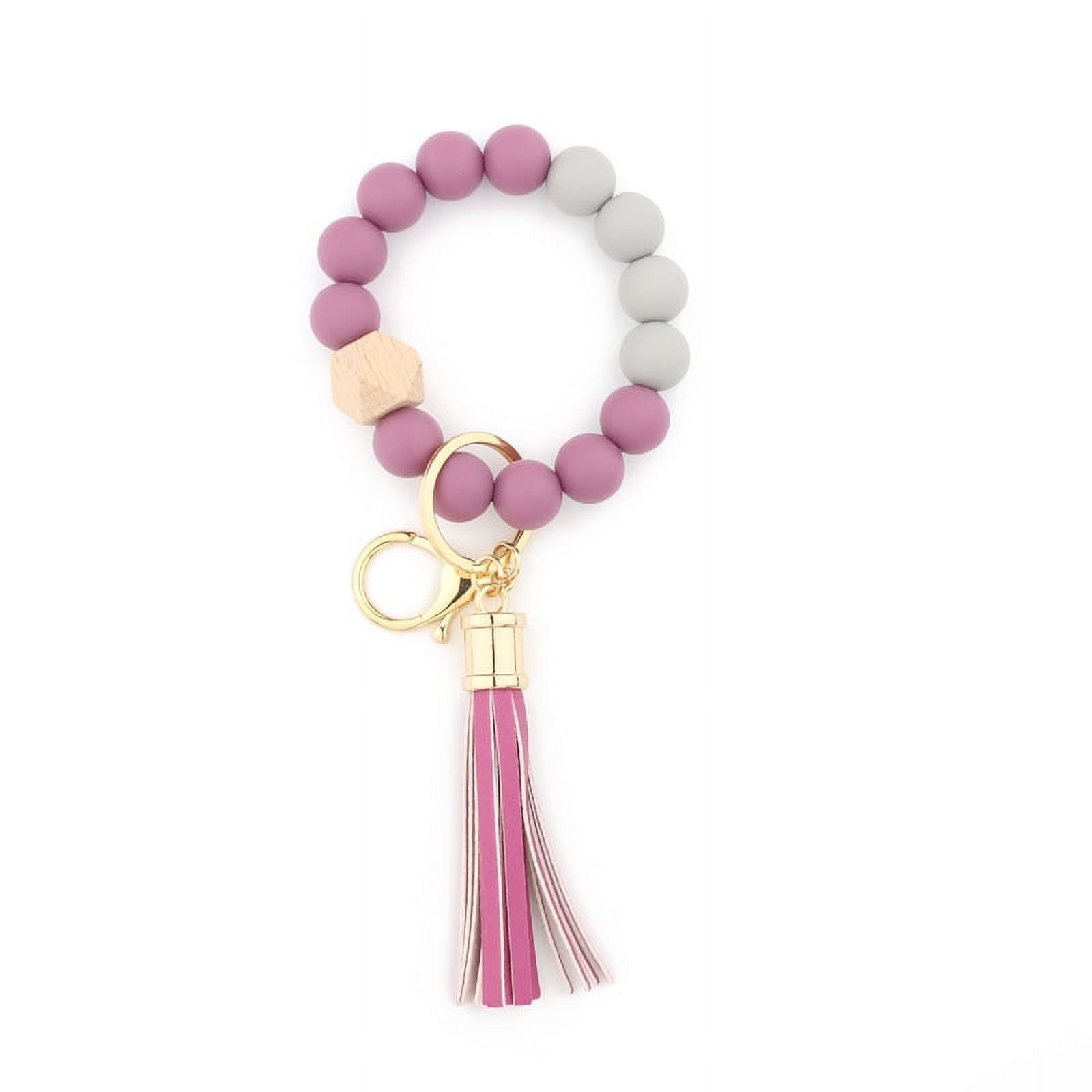 Faty-T Key Ring Bracelet Car Keychain Holder Wristlet, Silicone Key ...