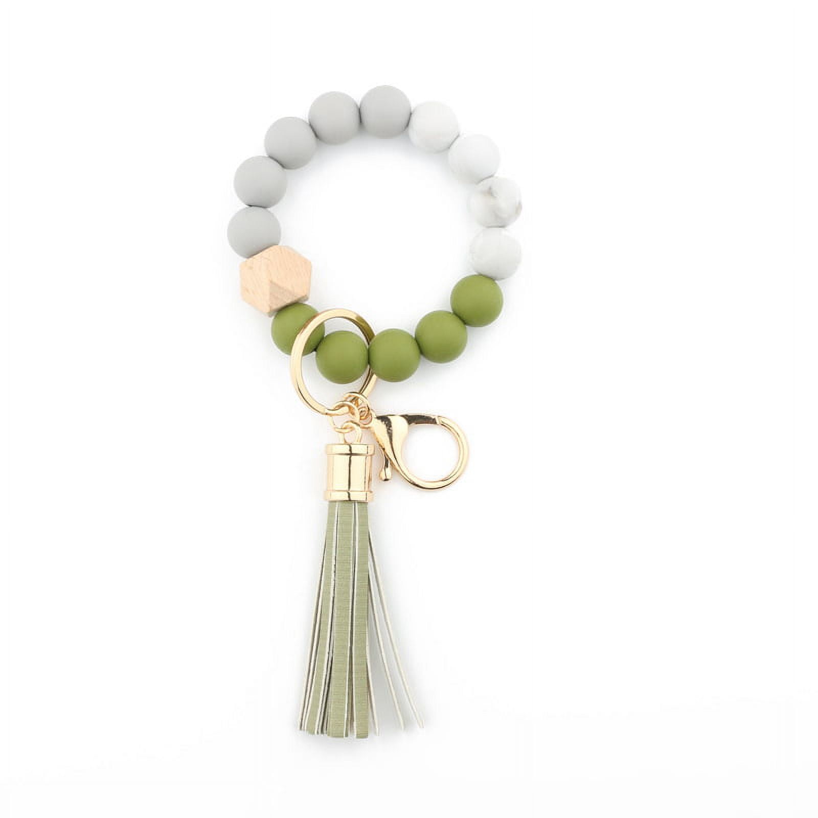 Faty-T Key Ring Bracelet Car Keychain Holder Wristlet, Silicone Key ...