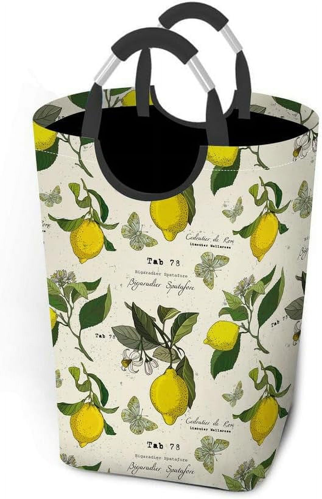 Faty-T Lemon Fruit Flower Botanical Leaves Butterflies Vintage ...