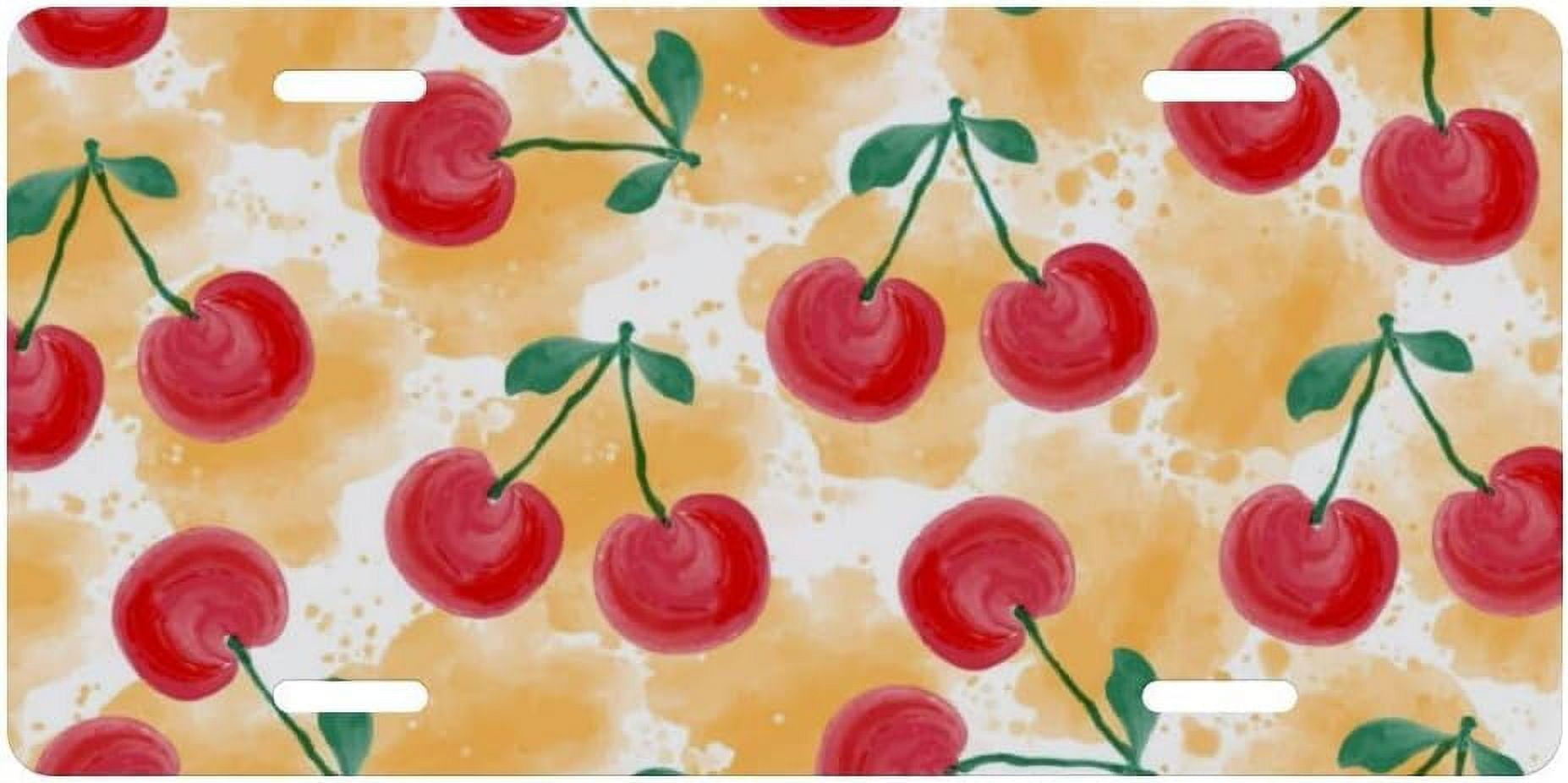 Faty-T Lovely Cherries Front License Plate,License Plate Funny Car ...