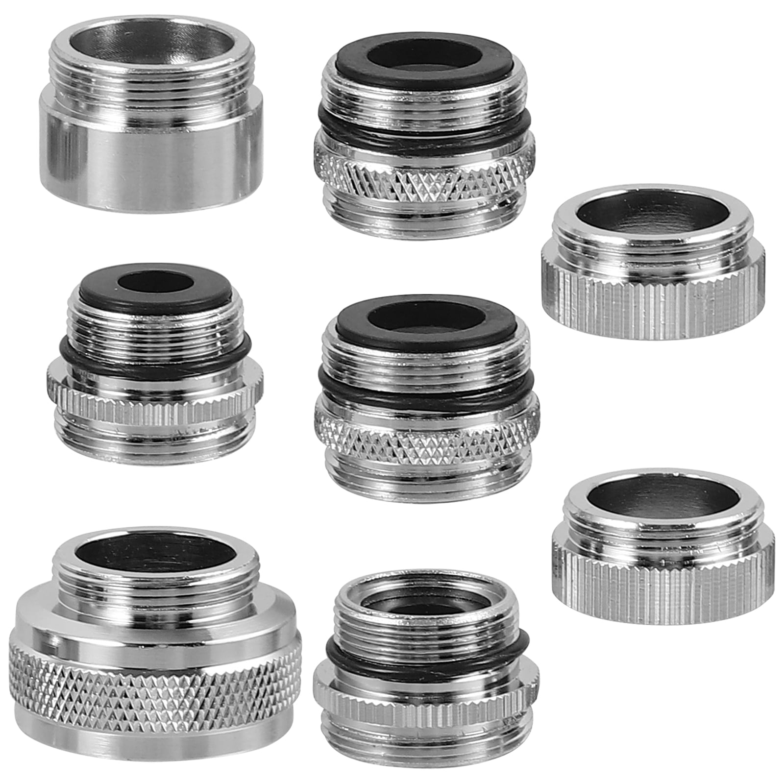 HOMEMAXS Copper Faucet Adapter for Hose Silver Kitchen Sink Garden Hose ...