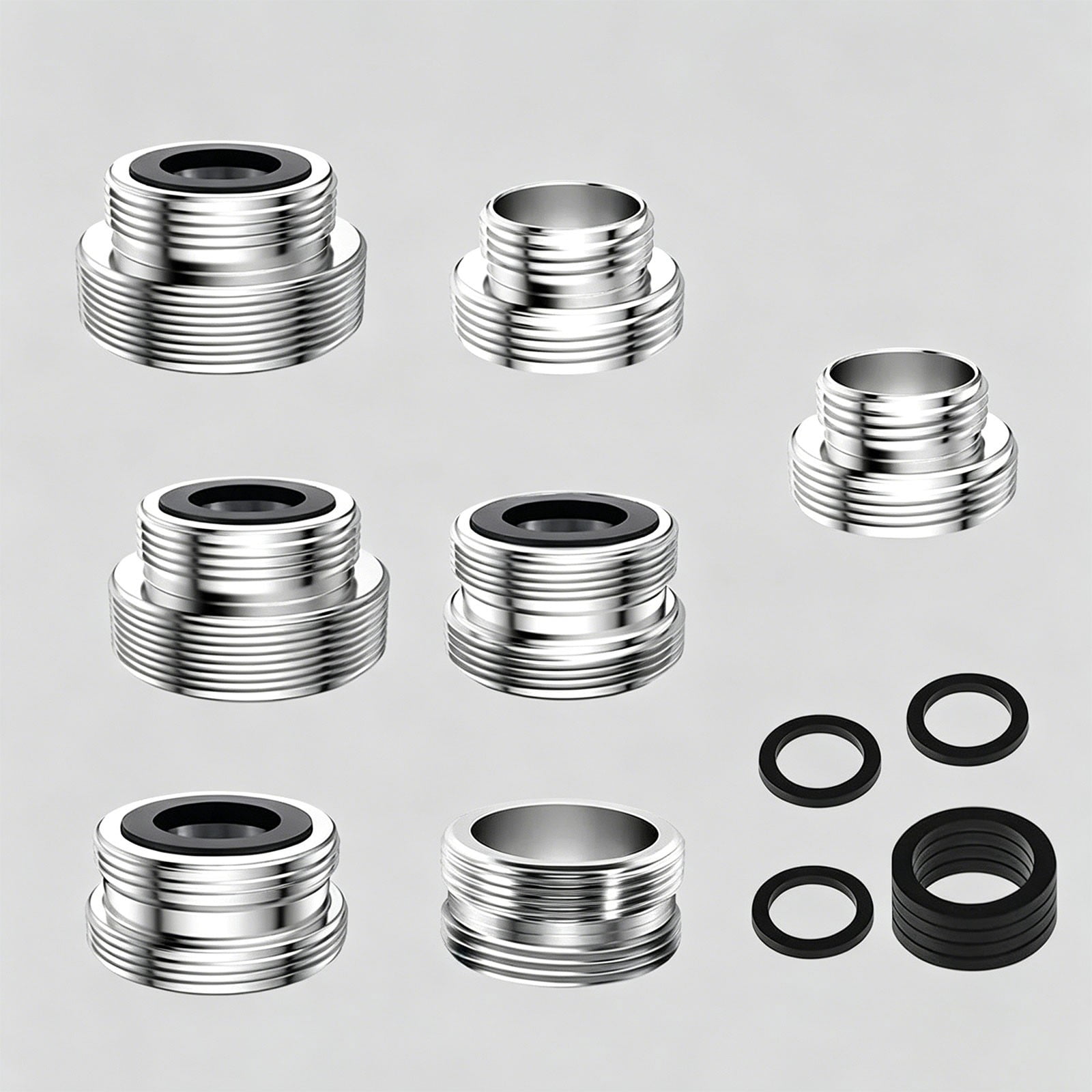 Faucet Adapter Kit, 7 Piece Brass Male and Female – for Connecting ...