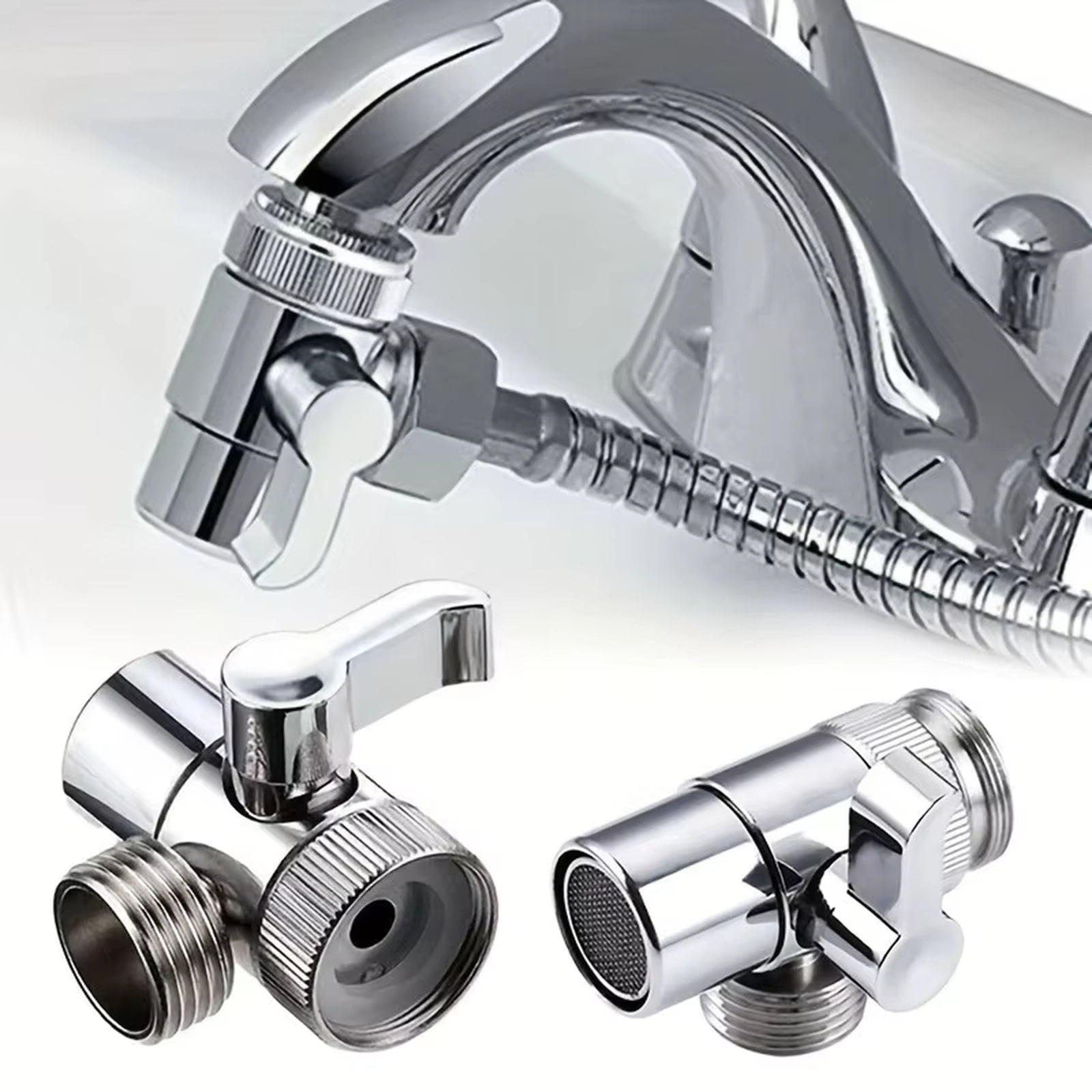 Faucet Adapter Kitchen Sink Splitter Diverter Water Tap Connector for ...