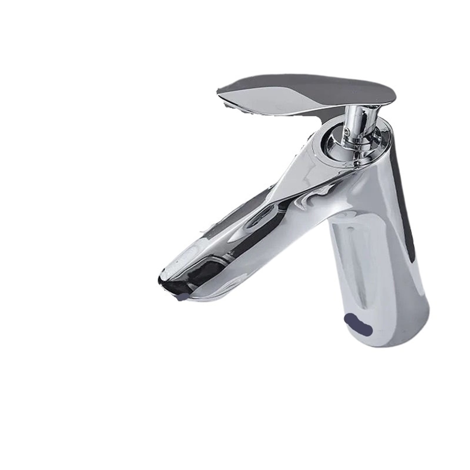 Faucet Basin Sink Black and Golden Plated Tap Single Handle Hot Cold ...