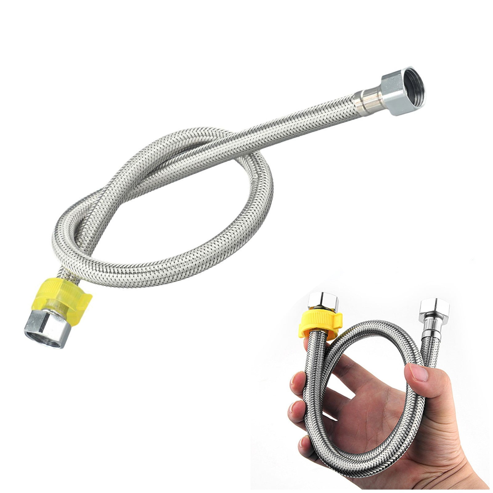 Faucet Braided Water Pipe Water Heater Soft Hose Cold Hot Stainless ...