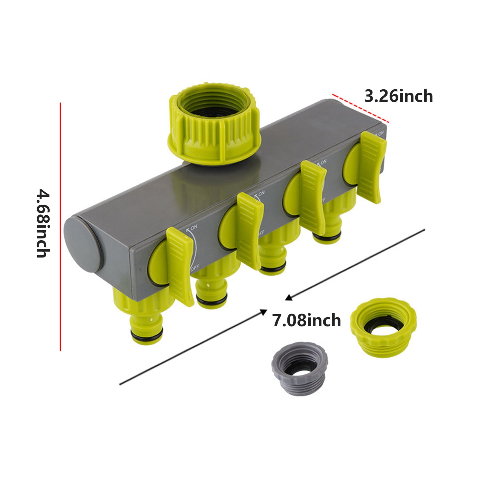 Faucet Diverter Tap 4 Way Garden Hose Connector Splitter Water ...