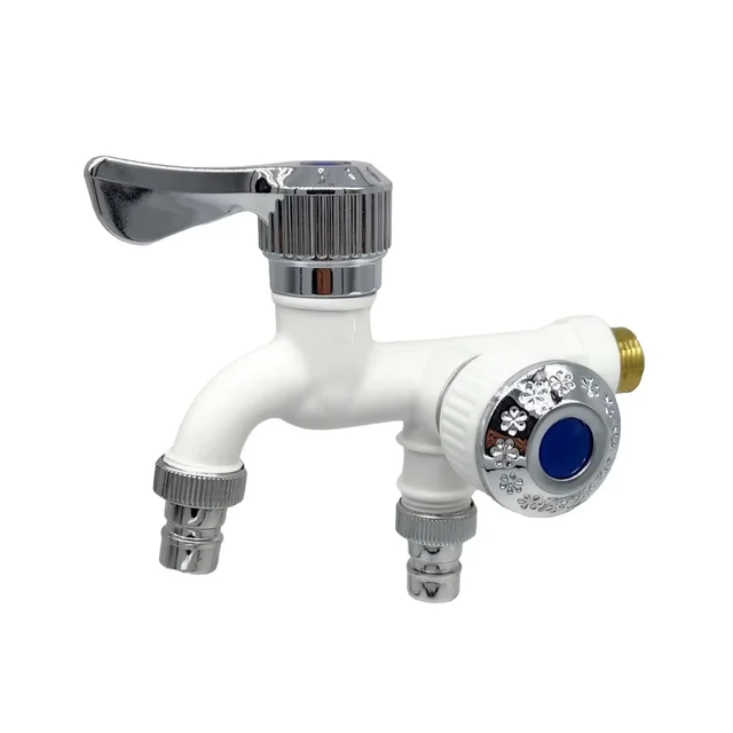 Faucet Double Outlet Dual Control Water Tap Bathroom Hose Irrigation ...